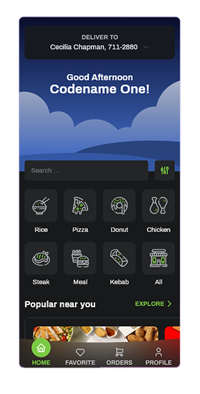 GitHub - sergeyCodenameOne/UberEatsClone: Grub is an UberEats clone. A full-featured cross ...